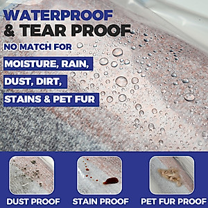 Heavy Duty Rug Storage Bag - Reusable Rug Shipping Bag, Waterproof Plastic Rug Cover - Fits Rolled Carpet Up to 9 x 12 Feet, 4 Mil Thick Tear Proof Plastic Storage Bag - 1 Clear Bag, 130 x 26 Inches