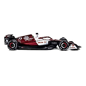 HTLNUZD Bburago 1:43 2022 F1Alfa C42 #77 Valtteri Bottas Formula One 1/43 F1Romeo Racing Team Static Die Cast Alloy Vehicles Collectible Car Model Collection Gift (Standard F1Alfa C42#77)