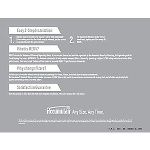 Accumulair Platinum 10x30x1 (9.75x29.75) MERV 11 Air Filter/Furnace Filters (4 pack)