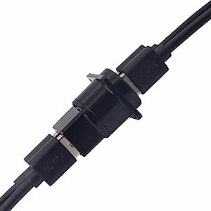 QIANRENON USB 3.0 Socket Dual USB Panel Mount Solderless Connector, USB 3.0 Female to Female Coupler Socket USB Panel Mount Pass Through Adapte for Audio, Video and Optoelectronic Networker