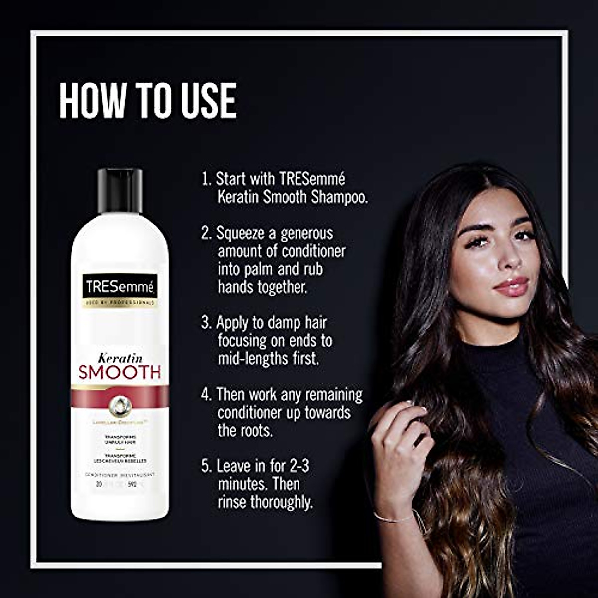 TRESemmé Conditioner for Dry Hair Keratin Smooth for Sleek, Smooth, Shinier Hair 20 oz