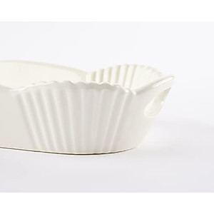 Mud Pie Blessings Bread Bowl and Towel Set, White, Small