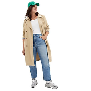 GAP Womens High Rise Straight Fit Jeans, Medium Hert Destroy, 32 Regular US