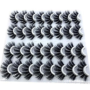 NEW 16 pairs 8-25mm fake Eyelashes 100% Mink Eyelashes Mink Lashes Natural Dramatic Volume Eyelashes Extension False Eyelashes (3DF001)