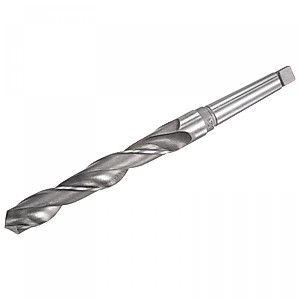 uxcell 22.5mm High-Speed Steel Twist Bit Extra Long Drill Bit with MT2 Morse Taper Shank, 260mm Overall Length