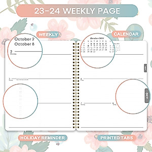 2023 Planner - Planner 2023, with Weekly and Monthly Spreads, 8’’ x 10", Jan 2023 - Dec 2023, Monthly Tabs, Twin-Wire Binding, Thick Paper, Check Boxes, Flexible Cover, Perfect Daily Organizer