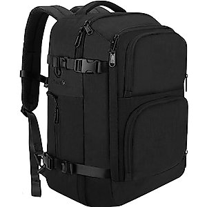 Dinictis 40L Travel Laptop Backpack for 17 Inch Notebook, Carry on Flight Approved Suitcase Backpack, Water Resistant Weekender Business Large Daypack for Men and Women-Black