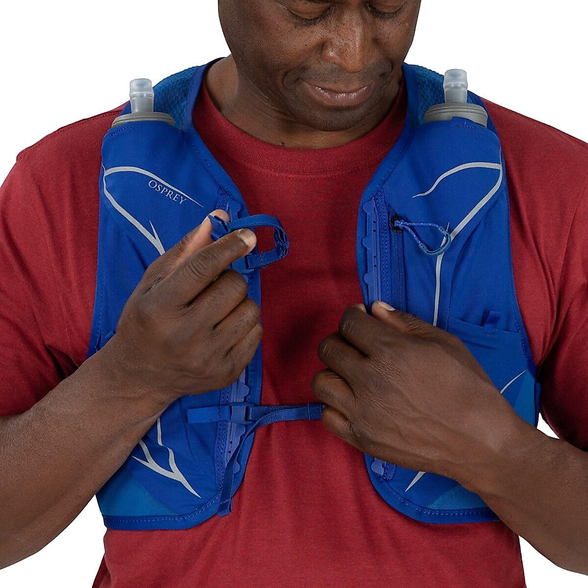 Osprey Duro LT Men's Running Hydration Vest with Hydraulics Soft Flasks, Dark Charcoal Grey, Medium