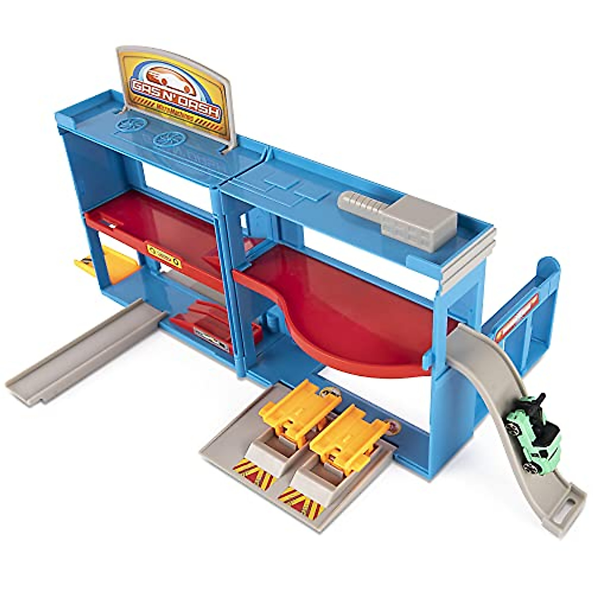 Micro Machines Medium Transforming Playset, Gas N Dash - Expanding Playset with Included Exclusive Vehicle - Toy Cars for Kids and Collectors - Collect Them All