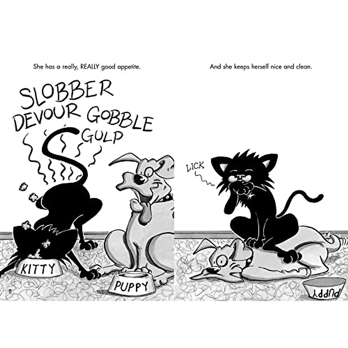 Bad Kitty Goes to the Vet (paperback black-and-white edition)