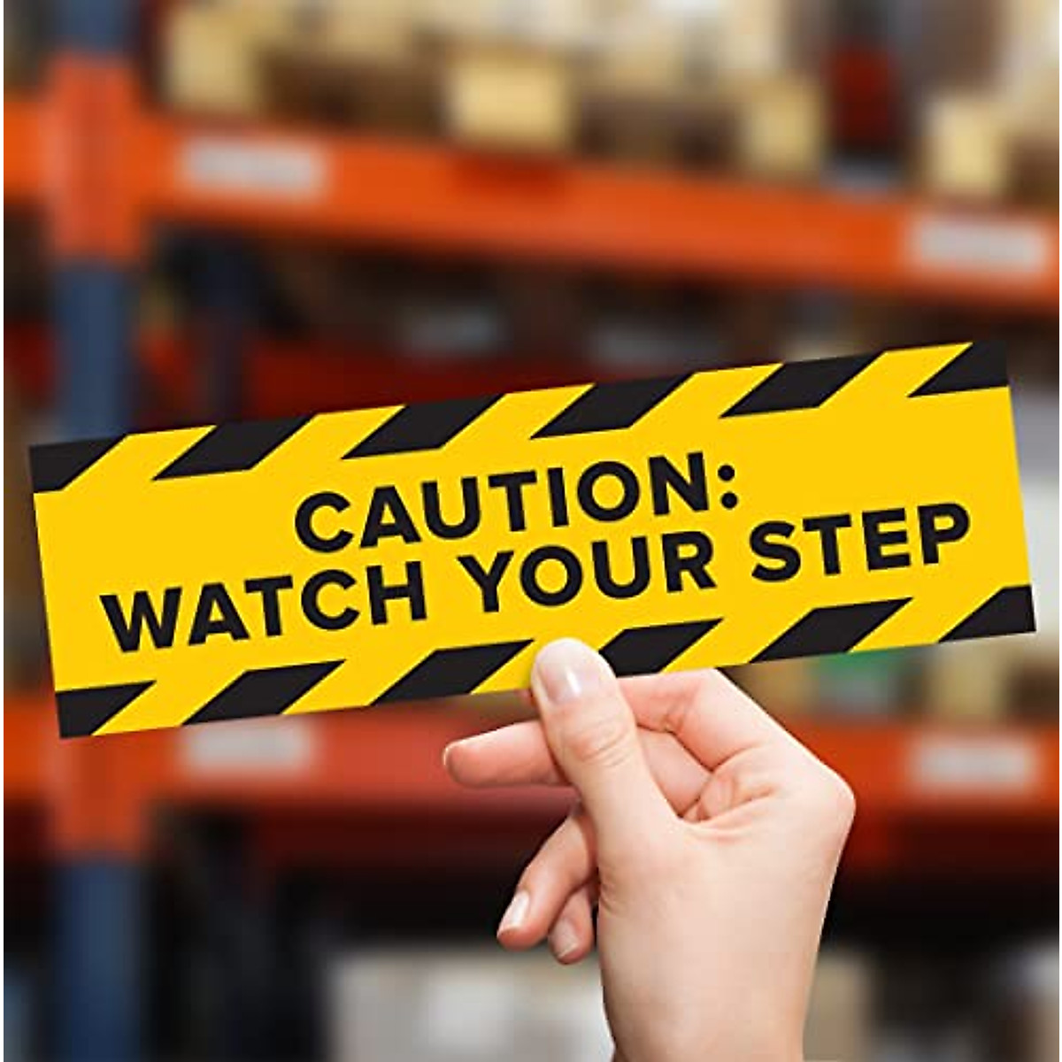 Caution Watch Your Step Sticker Signs (Pack of 2) | Workplace Safety Caution Wet Floor