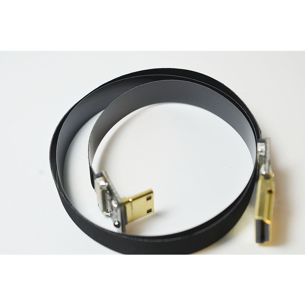 BLACK 80CM FPV Flat FFC HDMI Cable Mini HDMI male 90 degree angled to Standard HDMI Normal HDMI Full HDMI for Canon 5D3 5D2 Panasonic lumix GH3 GH2 Sony nex 5N 5T 5R 7N