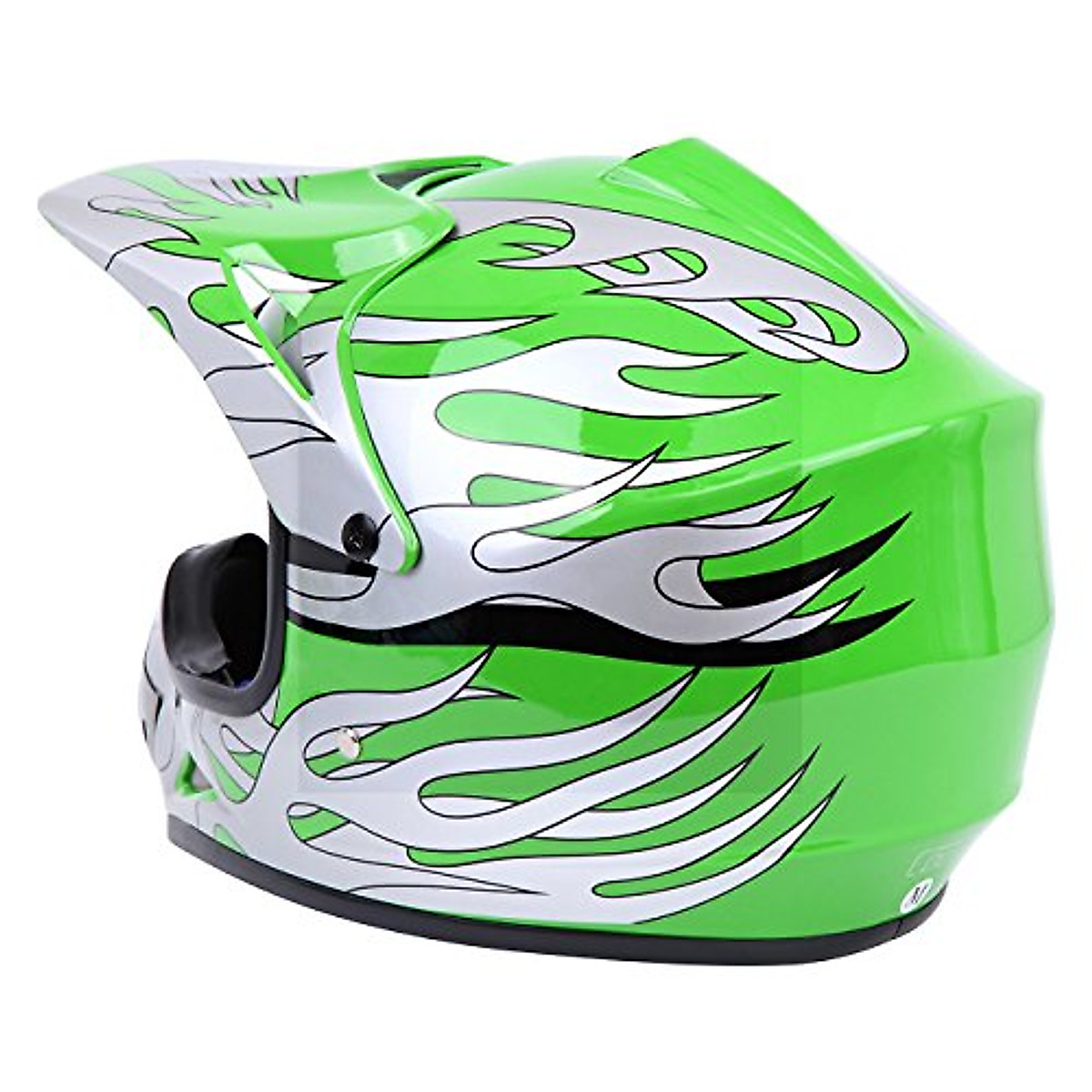 Sange DOT Youth Kids Offroad Helmet Motocross Helmet Dirt Bike ATV Motorcycle Helmet Gloves Goggles Compliant with FMVSS 218(Green, Large)