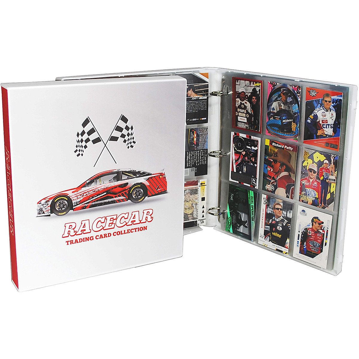 UniKeep Nascar Themed Collectible Card Storage Binder, 360 Card Capacity (Car)