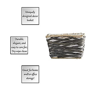 47th & Main Square Bamboo Basket Set, Medium, Dual Color