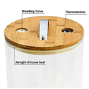 15 lbs/8 Liter Rice Dispenser, an Elegant Glass Rice Dispenser, Rice Container, Grain Dispenser, Rice Storage, Rice Holder, Rice Bin, Rice Dispenser with Bamboo Wood Stand