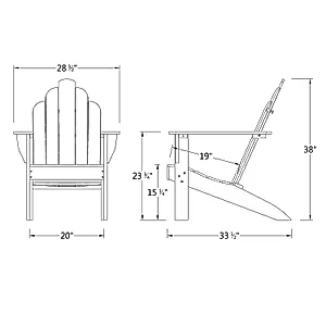Cambridge Casual Arie Patio Adirondack, Fire Pit Lounge Chair/Natural Teak