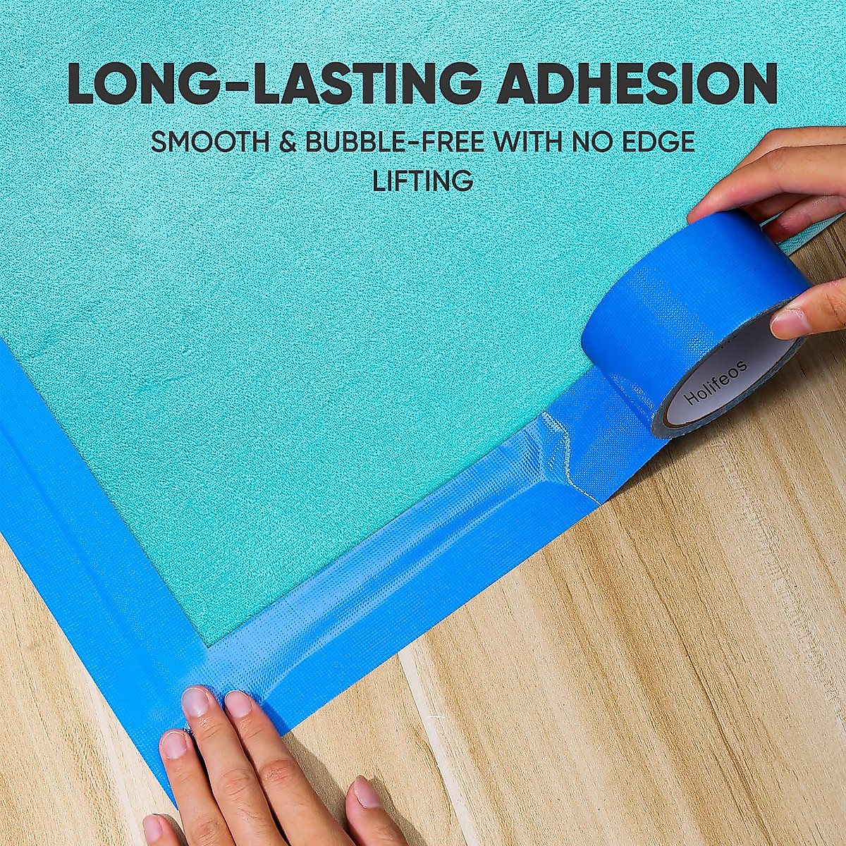 Holifeos Duct Tape 6 Rolls, Colored Duct Tape 2 Inches x 15 Yards, Heavy Duty Duct Tape Colors, Yellow Red Orange Blue Purple Green Bright Duct Tape Colors and Patterns, Waterproof Rainbow Tape