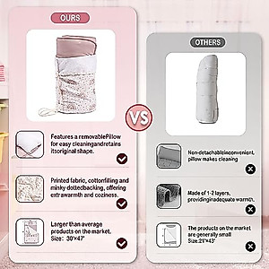 Toddler Nap Mat Warm with Removable Pillow and Fleece Minky Blanket, Lightweight, Soft Perfect for Kids Preschool, Daycare, Travel Sleeping Bag Boys and Girls, Fit Standard Cot, Rainbow