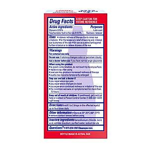 Clear Eyes Redness Relief Lubricant Redness Relief Eye Drops, 0.5 oz