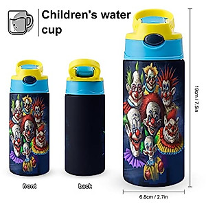 ZHANGXM Killer Horror Klowns Movie from Outer Space Water Bottles Tumbler Double Wall Vacuum Leak Proof Carton Bottles Insulated Children's Water Cup