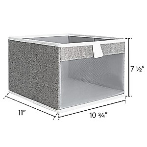 StorageWorks Closet Storage Bins with Clear Window 3 pack, 55L Closet Storage Organizer, Storage Bin with Double-Open Lid