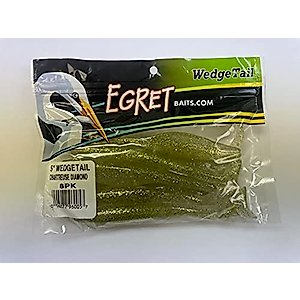 Egret Baits 5In Wedgetail Chartreuse Diamond