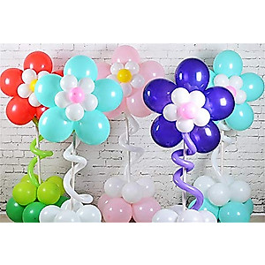 iFlyMaes 30 Pcs Portable Flower Shape Balloon Clips Holder for Wedding Birthday Party Holiday Decoration,5 in 1Flower Shape Balloon Clips