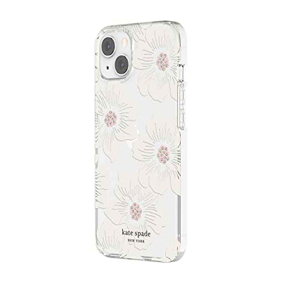 kate spade new york Protective Hardshell Case for iPhone 13 Mini - Hollyhock Floral Clear
