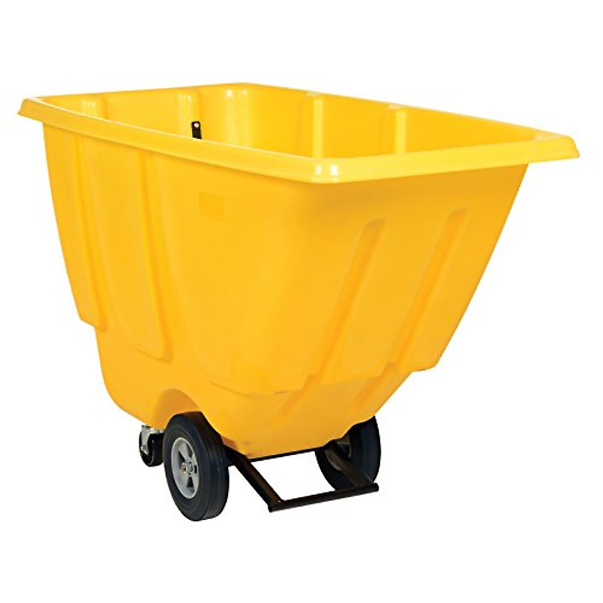 Vestil TDT-50-LD-YELLOW Plastic Light Duty Tilt Truck 1/2 Cubic Yard 450 Lb. Capacity Yellow