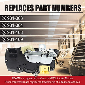 4PCS Door Latch Lock Actuator Replaces for Chevy Silverado Suburban Avalanche Tahoe GMC Sierra Yukon Cadillac Escalade 2007-2009, 4 Door Kits 931-303 931-304 931-108 931-109