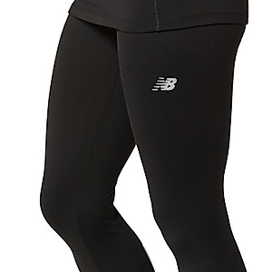 New Balance Women's 2.0 Soft Base Layer Pant with Non-Rolling Elastic Waistband, Black, Small
