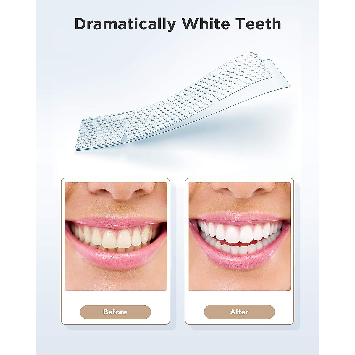 Gloridea Teeth Whitening Strips, Pack of 28 Strips (14 Treatments), Mint flavor Package may vary