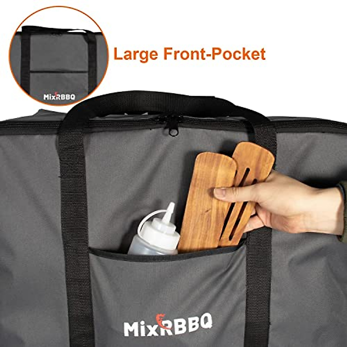 MixRBBQ 17" 22" Griddle Carry Bag for Blackstone 17" & 22" Tabletop Griddle with Hood and Stand, Heavy Duty BBQ Grill Cover Waterproof Storage Bag Griddle Accessories