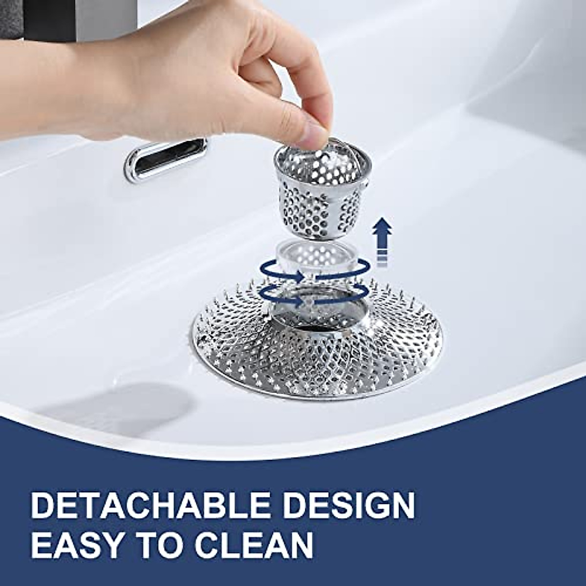 WINDALY Shower Drain Hair Catcher, Bathtub Hair Catcher Drain Protector Strainer, Tub Drain Hair Trap Catcher