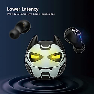 Halfic Wireless Earbuds for Kids and Adults– Bluetooth 5.0 Headphones with Microphone and Noise Reduction – 36H Playtime IPX5 Waterproof Touch Control, HiFi Stereo Earphone for Boys