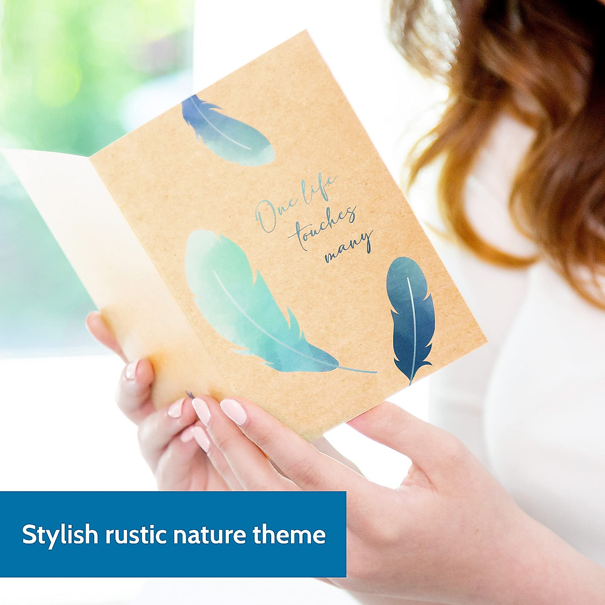 T MARIE 30 Sympathy Cards Assortment Box with Envelopes - 4x6” Kraft Style Bulk Condolence Cards - Assorted Sympathy Cards With Heartfelt Messages Inside for Funeral, Memorial Service and Bereavement