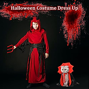 Halloween Cape Costume for Cats Dogs, Pet Vampire Cloak Puppy Cat Cosplay Costumes Devil Wizard Party Clothes One Size for Small Medium Dog Cats
