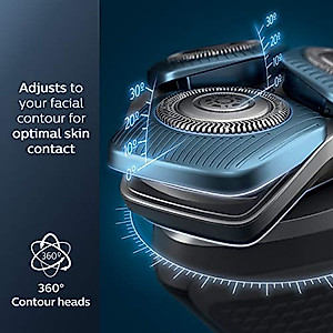 Philips Norelco Shaver 7700, Rechargeable Wet & Dry Electric Shaver with SenseIQ Technology, Quick Clean Pod, Charging Stand and Pop-up Trimmer, S7782/85