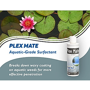 Plex Mate Aquatic Surfactant for Herbicides - 8 Ounces - Non-Ionic, Increase Product Coverage, Increase Product Penetration, Increase Product Effectiveness