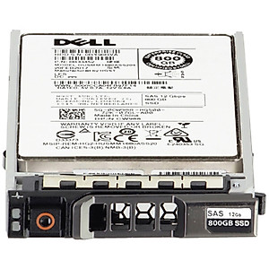 Dell 800GB 12Gbps SAS WI MLC 2.5 SSD 1680ASS204 (CW988) (Renewed)