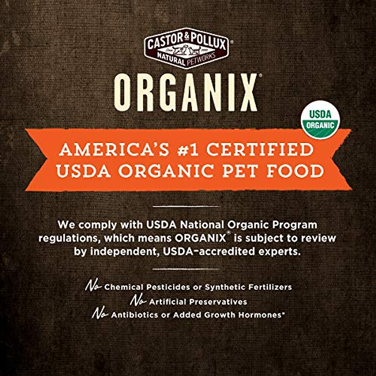 Castor and Pollux ORGANIX Grain Free Dog Food, Chicken and Sweet Potato Organic Dog Food Recipe - 4 lb. Bag