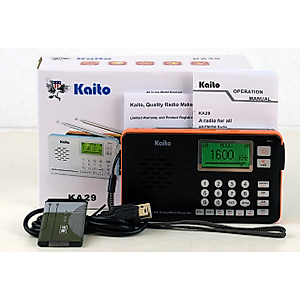 Kaito KA29 All in one World Receiver, with Recorder, AM FM SW Radio and MP3 Player(Black)