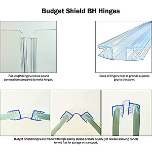 Budget Shield 2 ft x2 panel Guitar Amp shield screen for isolation, attenuation and sound reduction: Made in USA : guitar amp acrylic plexiglass plastic cage folding collapsible portable lightweight
