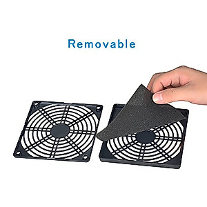 ELUTENG 120mm Fan Filter 2 Pack IP40 Dustproof Blower Guard ABS Computer Ventilator Grill 12cm Fan Mesh Cover Tool-Free Fan Strainer Compatible for 120x120 Case Fan USB Cooling Fan