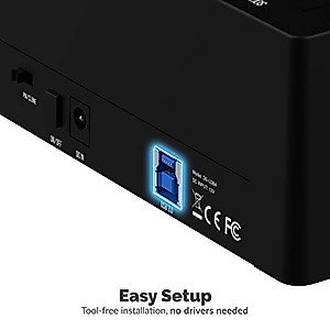 SABRENT Docking Station SSD/External Hard Disk/HDD 2.5/3.5 inch, USB 3.2 Gen 1, 4 Slots for SSD/HDD, with Power Supply and Fan, for SATA SSD/HDD, with 4 Separate ON/Off switches (DS-U3B4)