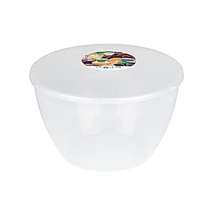 Just Pudding Basins 3 Pint Plastic Pudding Basin and Lid Clear 2 Pack 3pt Steam Dessert Bowls