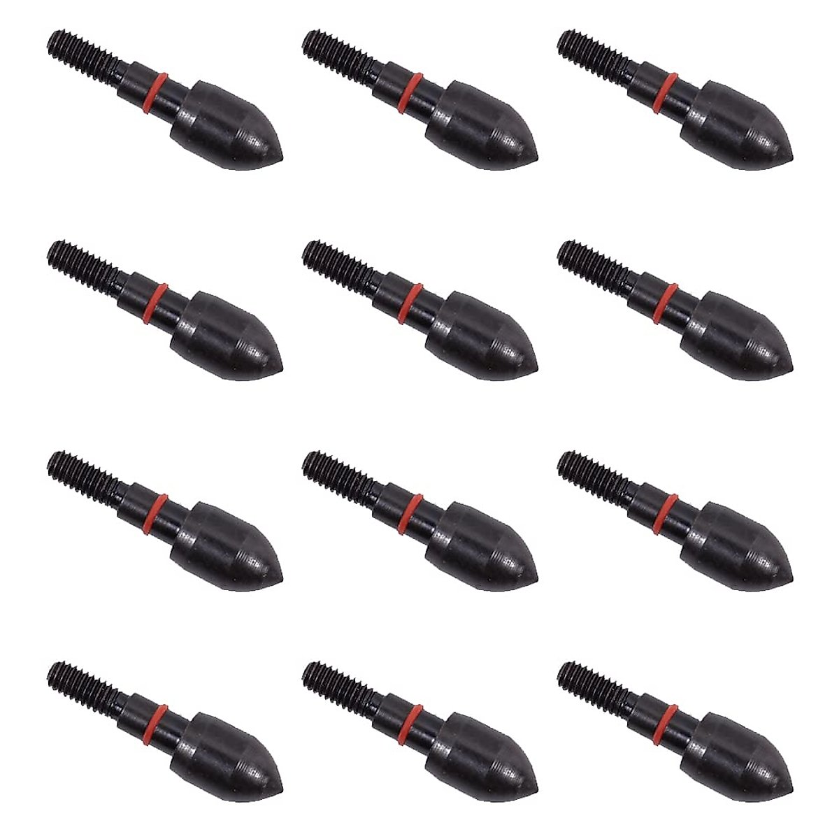 SOPOGER 12pcs Archery Bullet Points 100/125 Grain Field Points Arrow Screw-in Field Tips for Recurve Compound Bow Crossbow Hunting Shooting Practice (100 Grain)