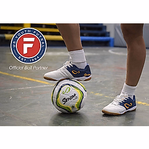 SENDA Rio Match Futsal Ball, Fair Trade Certified, Blue/Black, Size 4 (Ages 13 & Up)