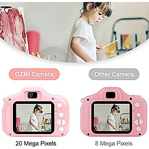 Upgrade Kids Camera for Girls, Christmas Birthday Gifts for Girls Age 3-9, HD Digital Video Cameras for Toddler, Toy for 3 4 5 6 7 8 9 Year Old Girl with 32GB SD Card & Card Reader